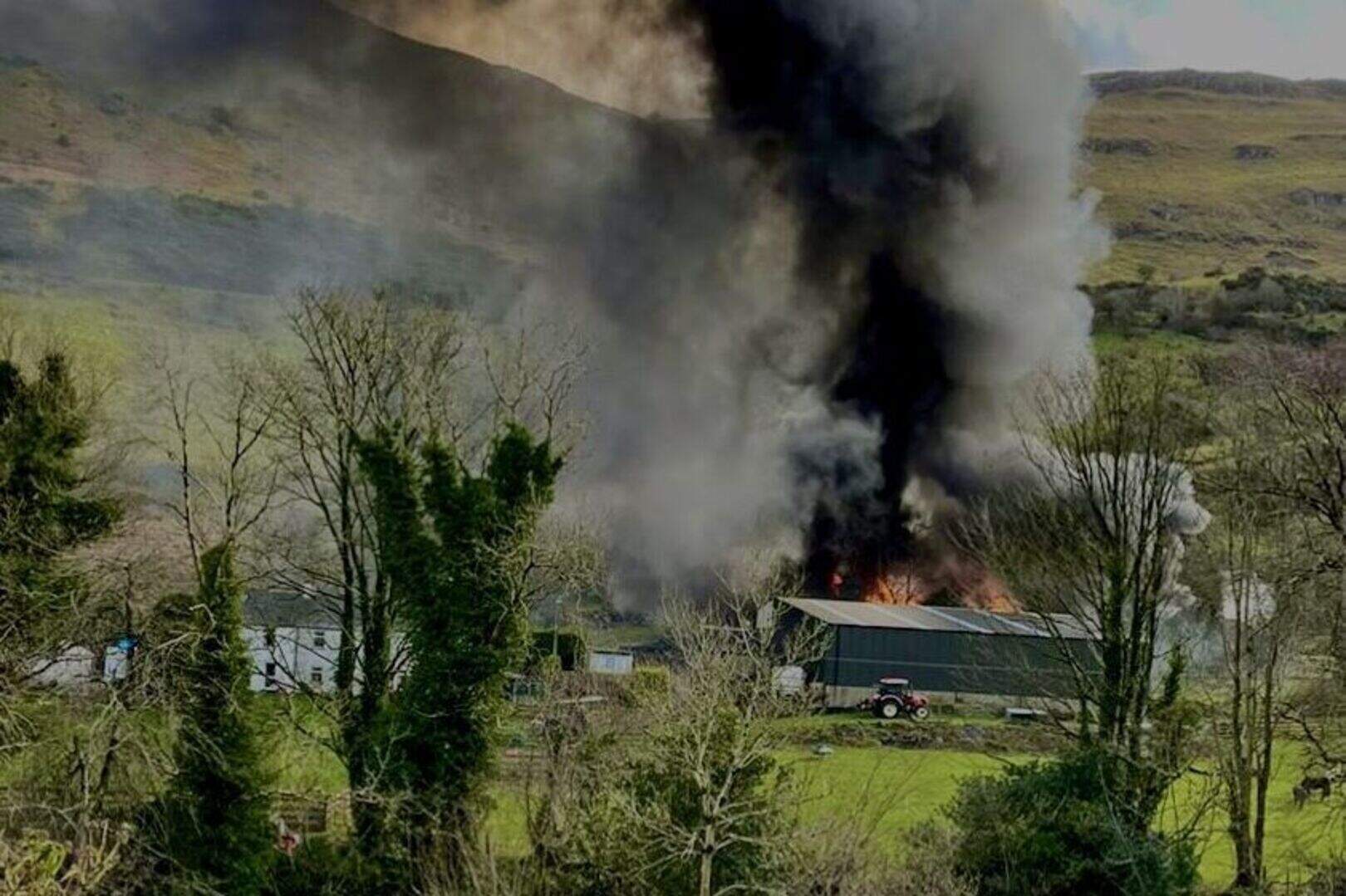 Firefighters battling major fire near Co Antrim village of Glenariff ...