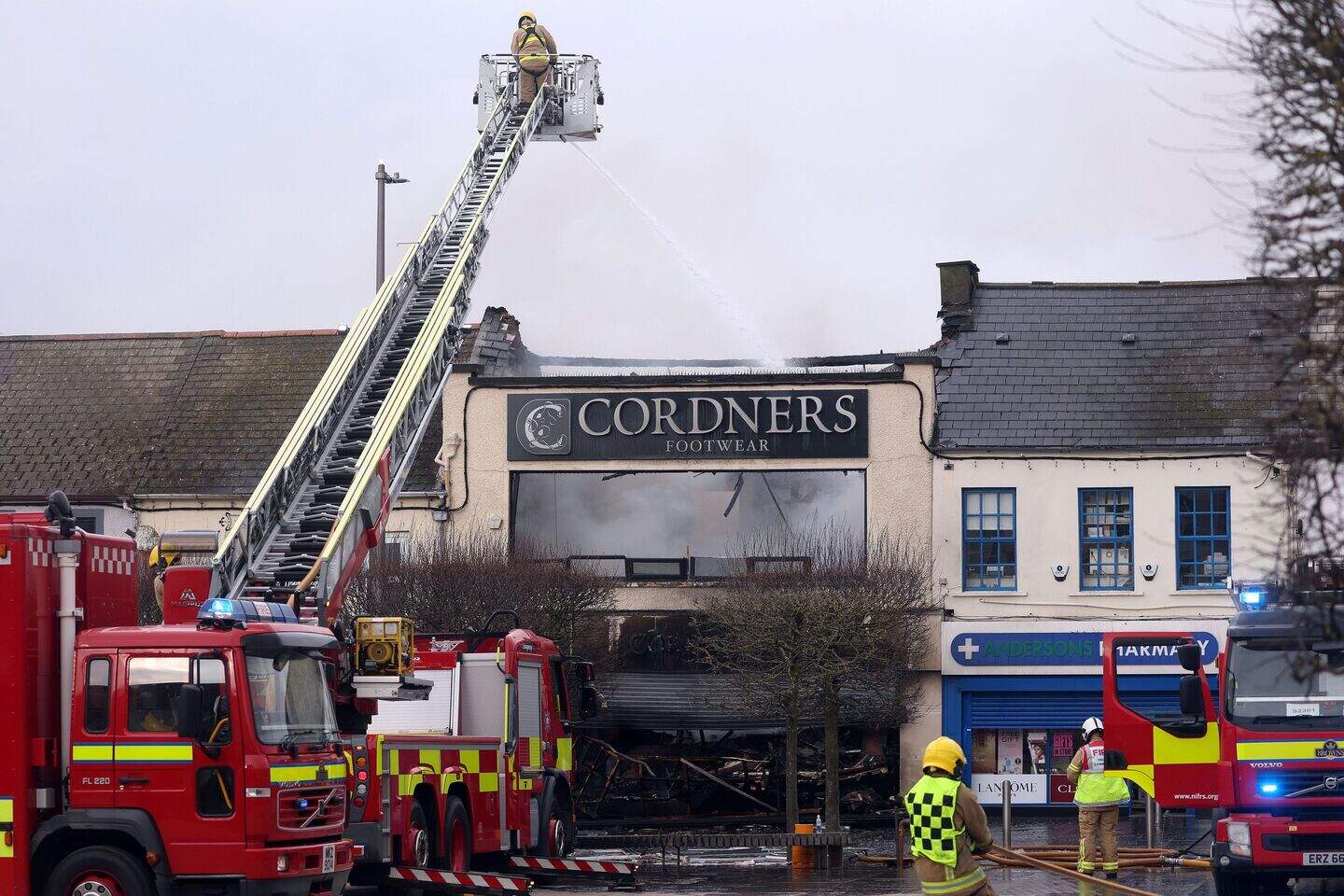Conway Square, Newtownards: Firefighters at scene of blaze at ...