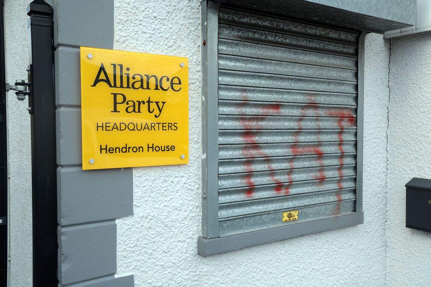 Alliance Party office vandalised in ‘sectarian-motivated hate crime’ as ...