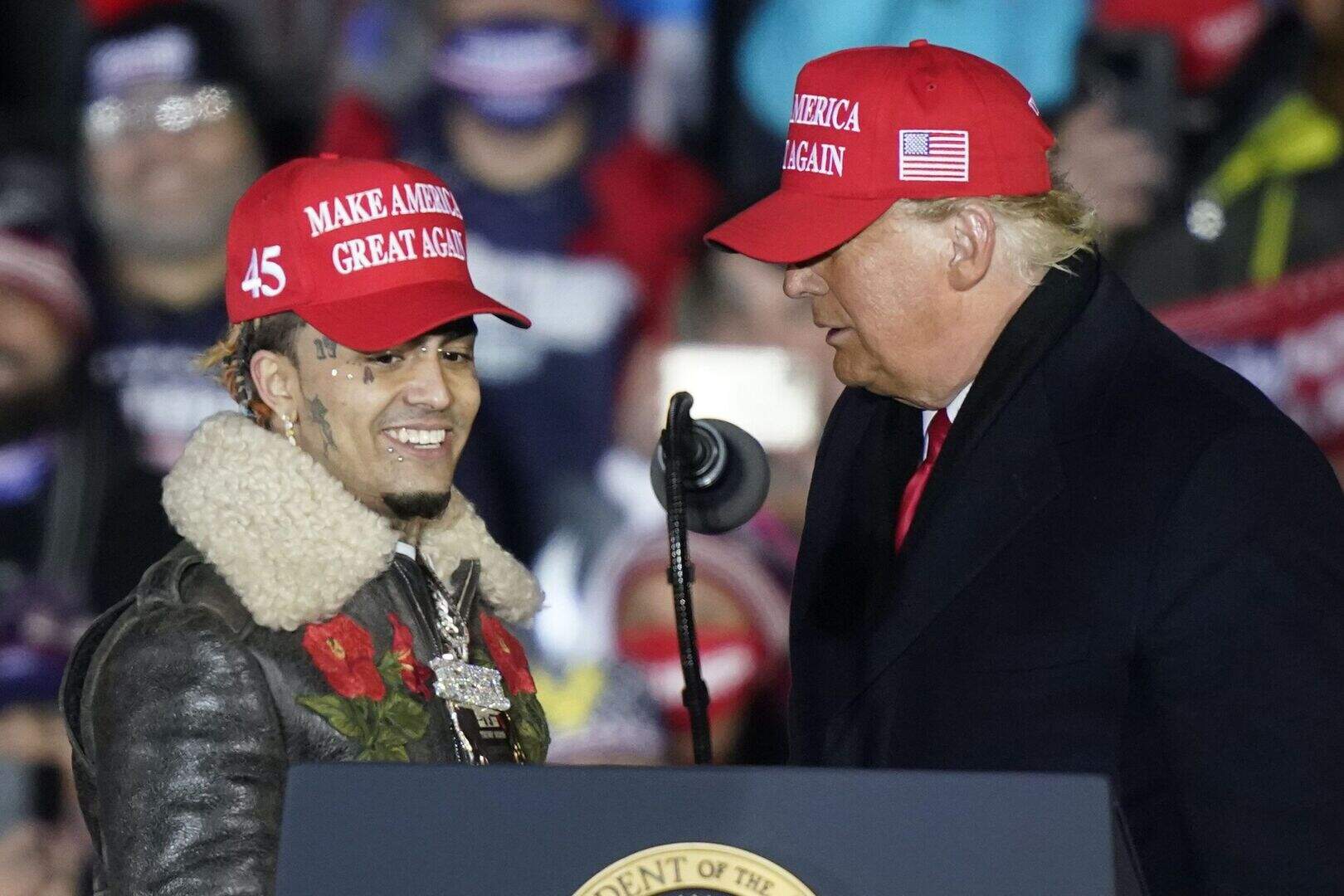 Trump introduces rapper Lil Pump as ‘Lil Pimp’ at campaign rally ...