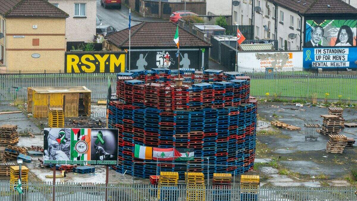 Person hospitalised after fall from republican bonfire in Derry as ...