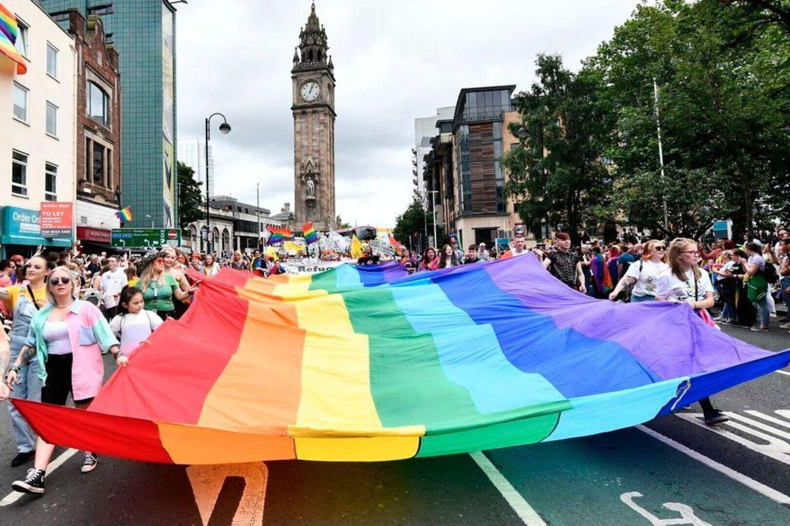 Belfast Pride parade hits record number of participating groups ...