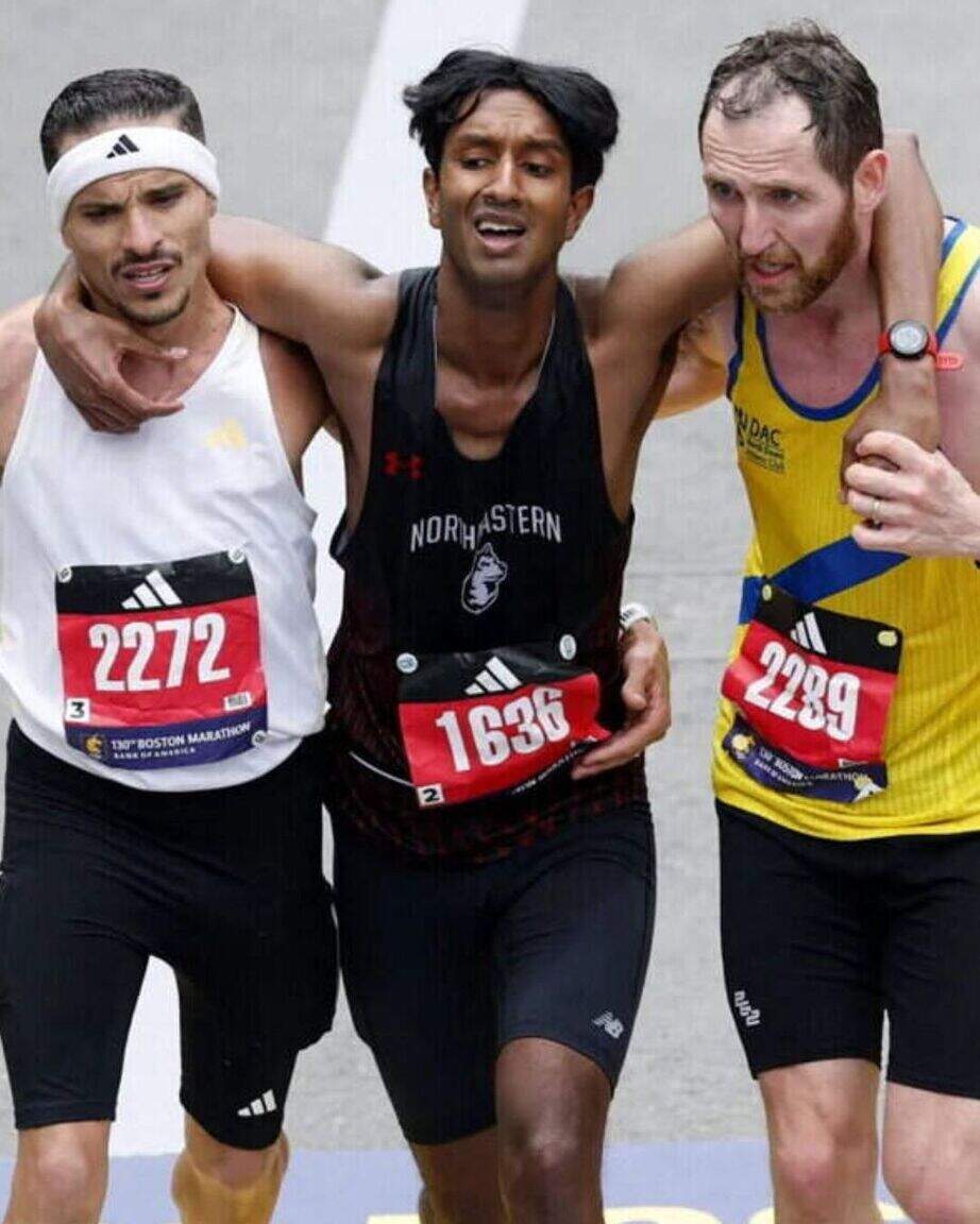NI athlete helps stricken runner across finishing line at Boston ...