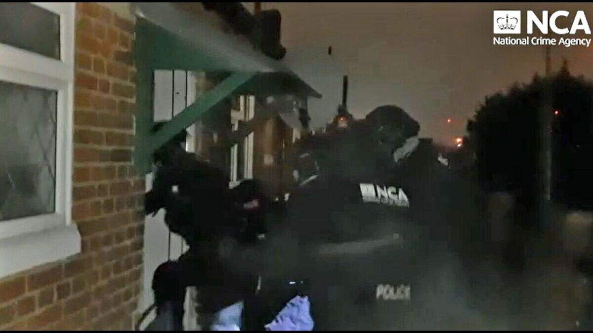 NCA raid suspected crime gang accused of exploiting migrants at ...