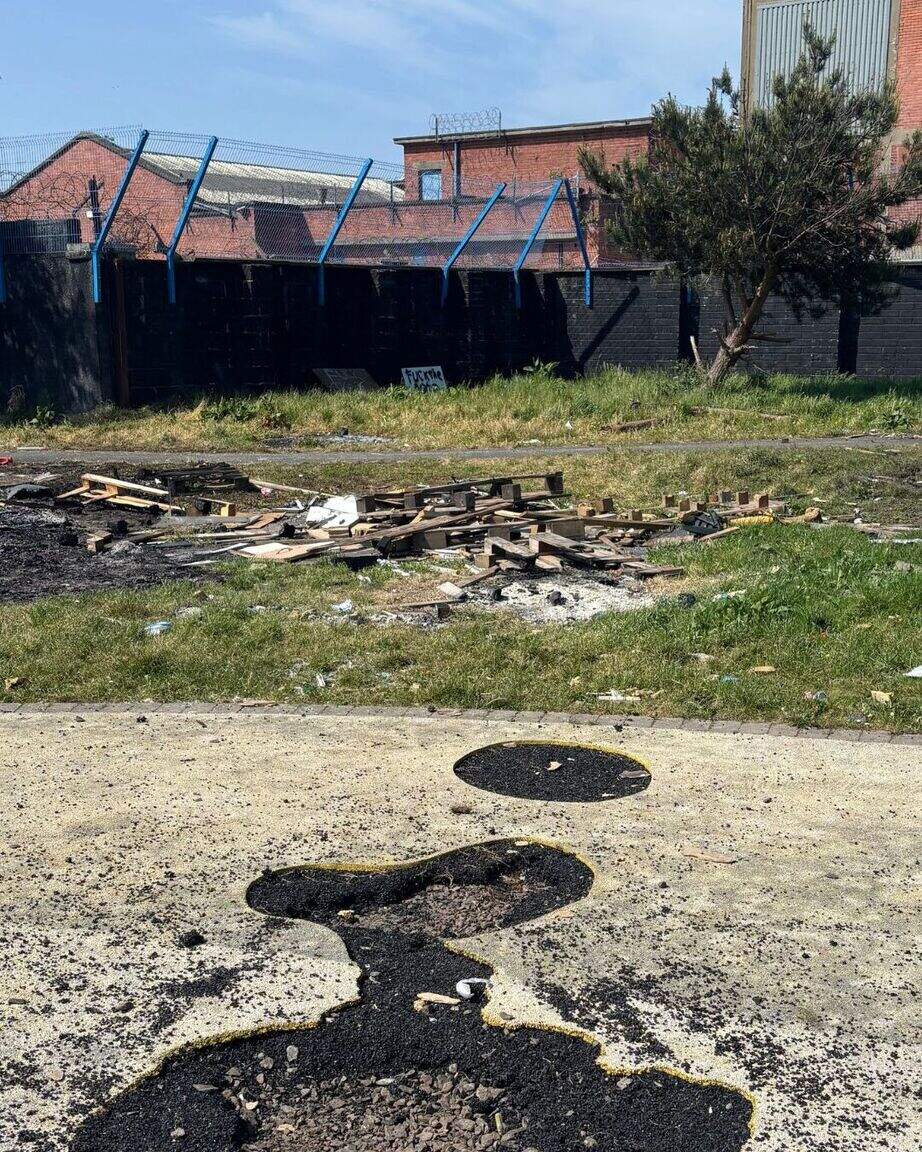 Skipper Street: Bonfire damage to east Belfast playpark branded ...