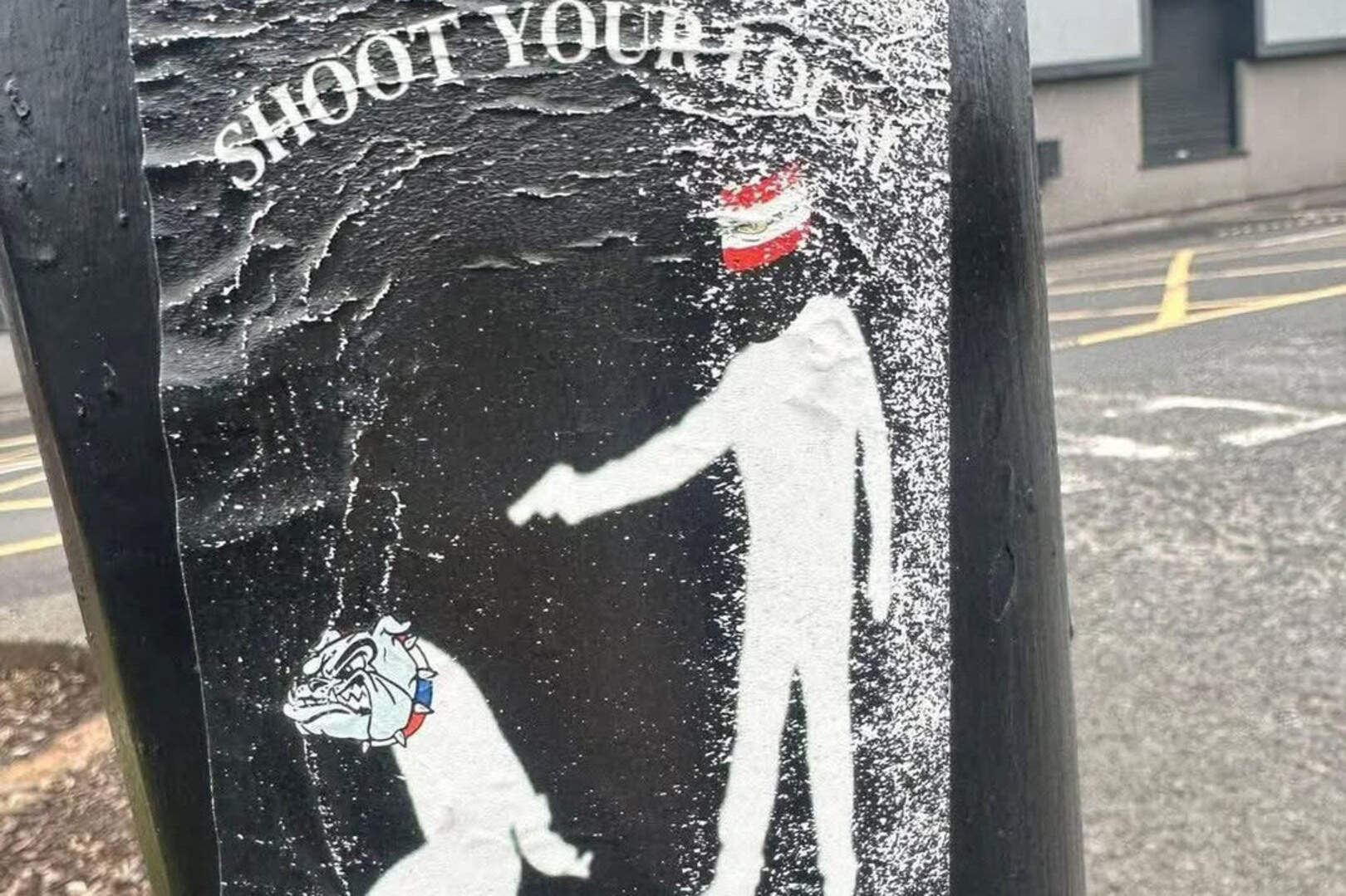 Sectarian sticker in Glengormley: PSNI remove 'shoot your local Orange ...
