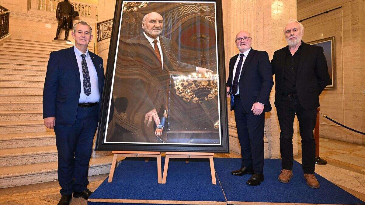 Alex Maskey: Portrait of former Assembly Speaker unveiled at Stormont ...