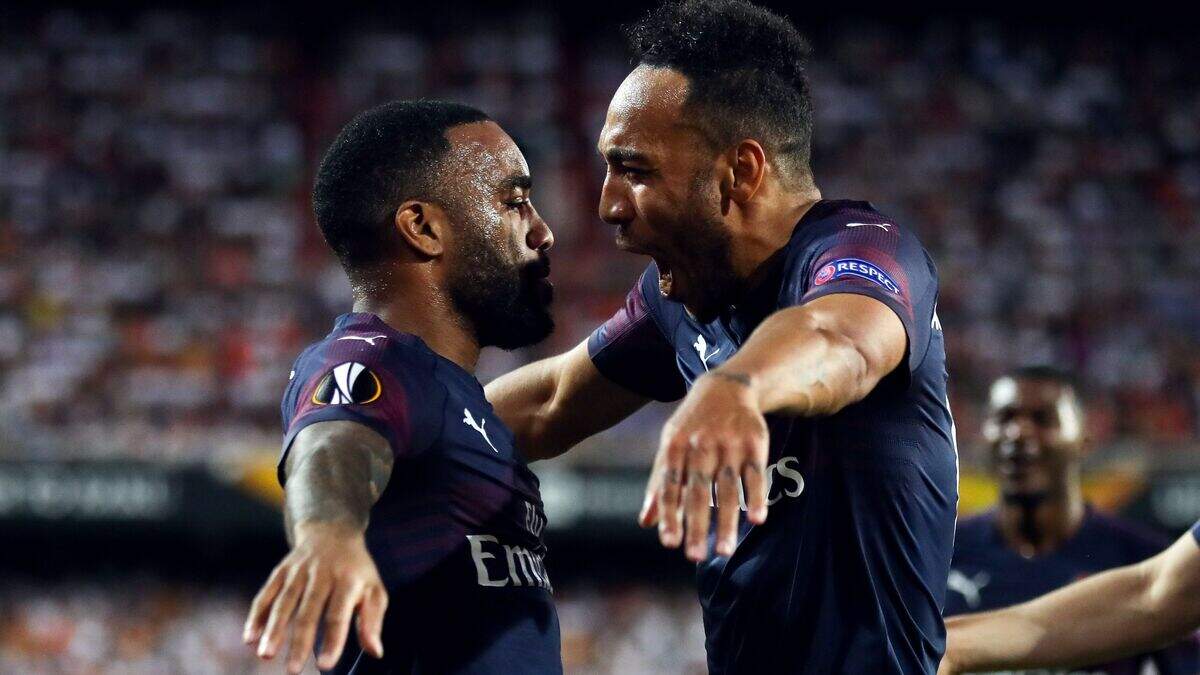 Emery hails Aubameyang and Lacazette as Arsenal reach Europa League ...