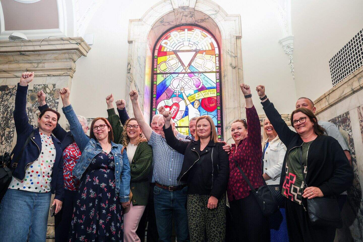 Belfast City Hall: LGBTQ+ stained glass window hailed as sign of ...