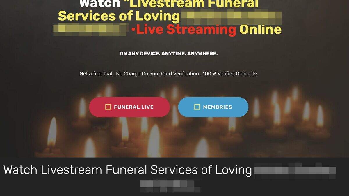 NI funeral live stream scam prompts online safety warning | Belfast ...