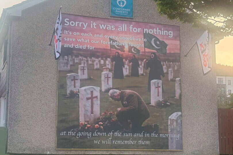 Council launches probe into ‘offensive’ anti-migrant mural | Belfast ...