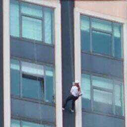 Sorcha Eastwood abseils down Europa as husband attends cancer ...