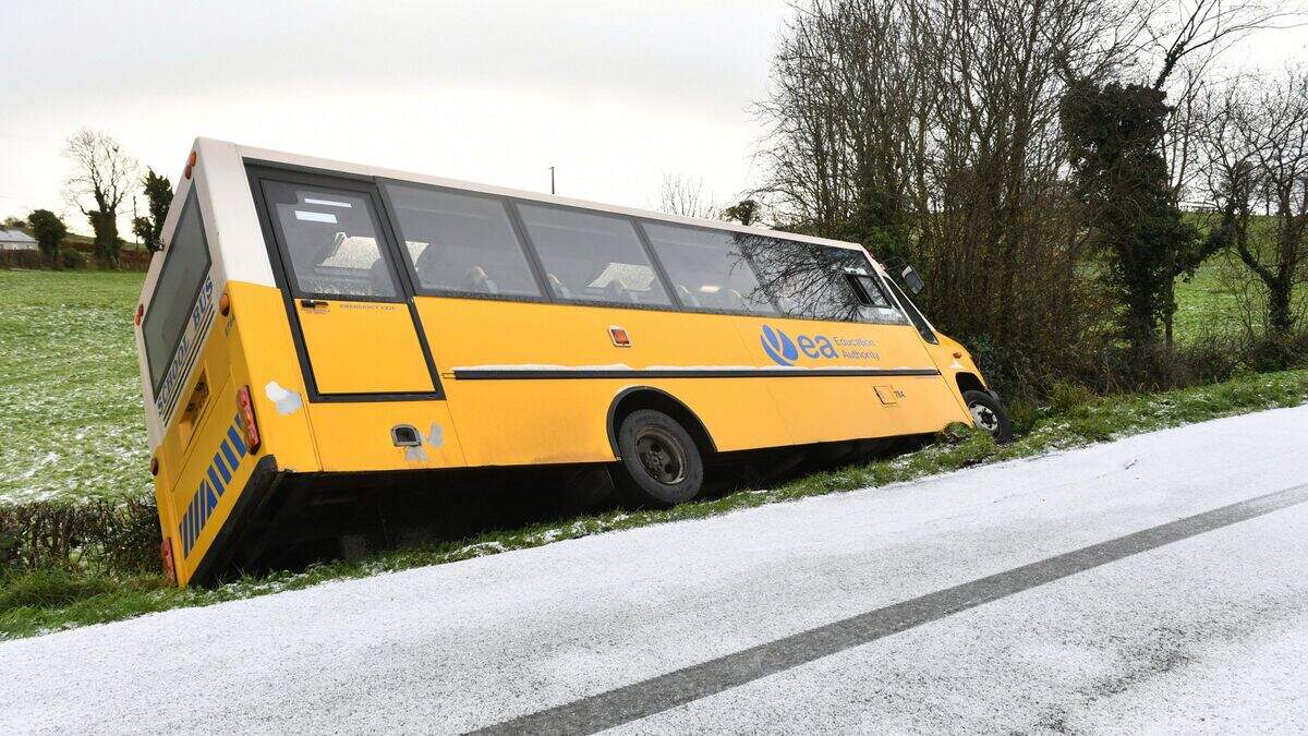 NI weather warning: School bus crashes in icy conditions as new weather ...