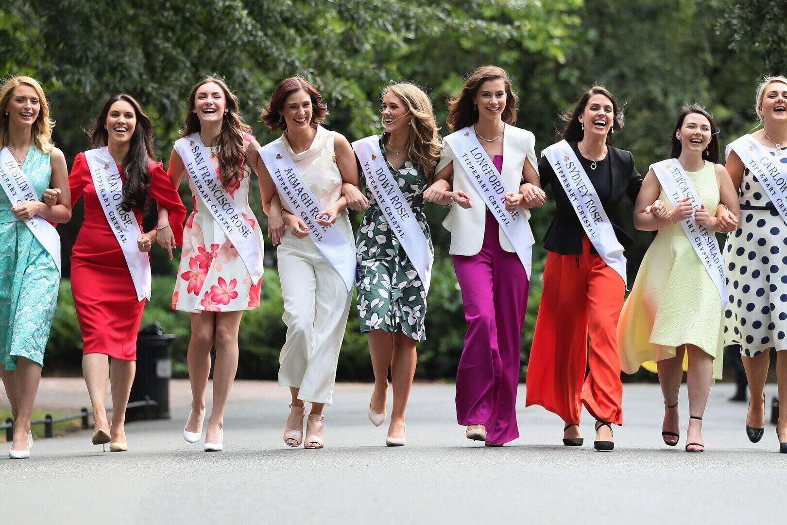 2017 Rose of Tralee ladies at Stephen's Green, Dublin - Thursday ...