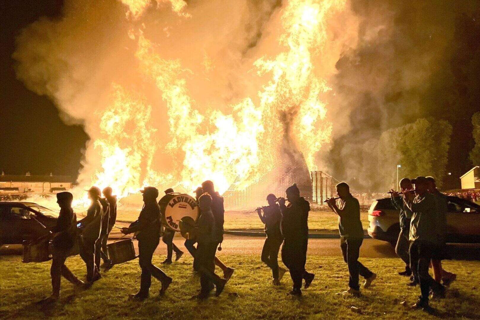 Twelfth of July: Eleventh Night bonfires lit across Northern Ireland ...