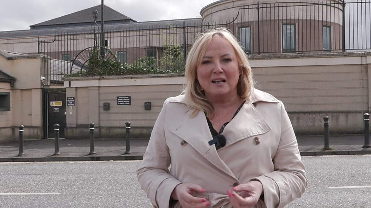 Allison Morris outside Newry Courthouse ahead of Jeffrey Donaldson ...