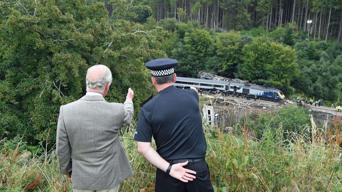 Charles commends first responders for bravery on train crash site visit ...
