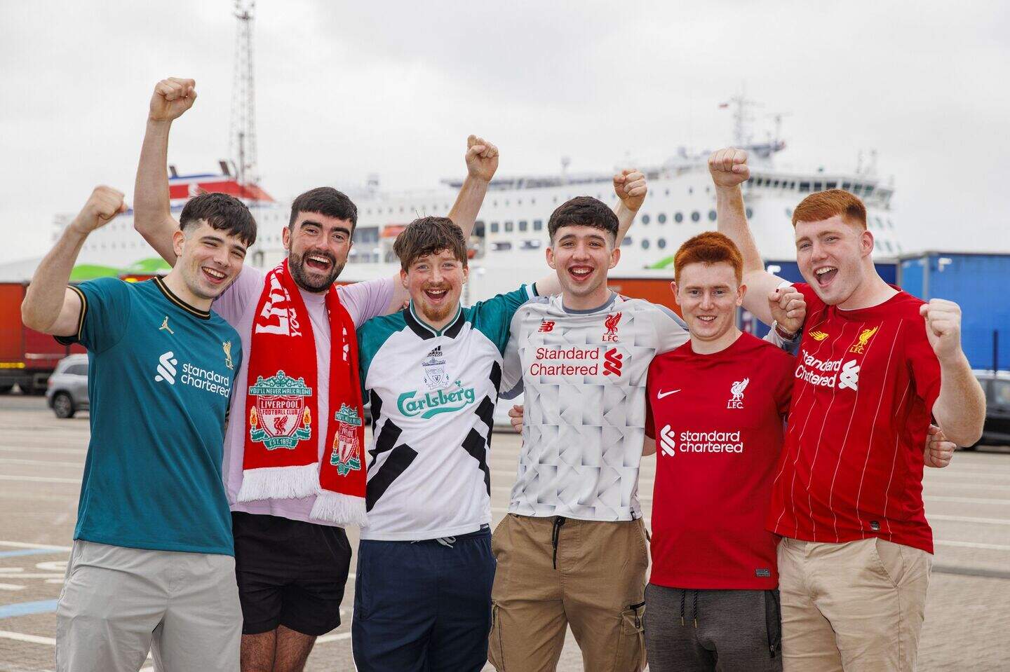 In pictures: Northern Irish Liverpool fans set sail for title-winning ...