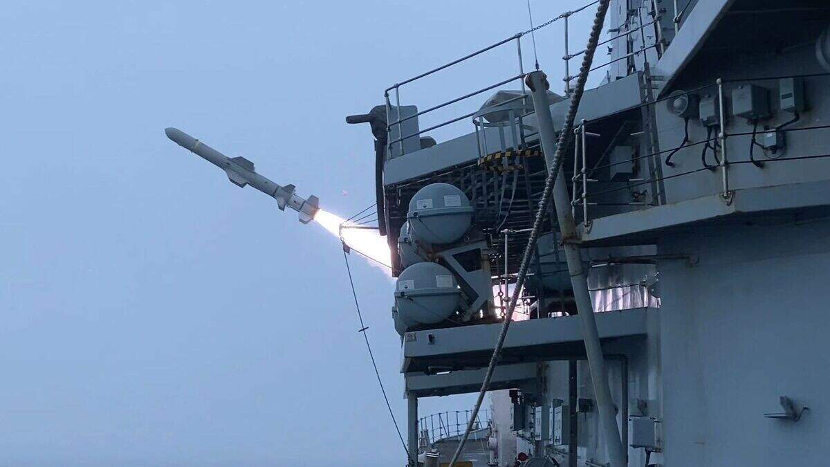 Navy and RAF use high-powered weaponry to sink warship in exercise ...