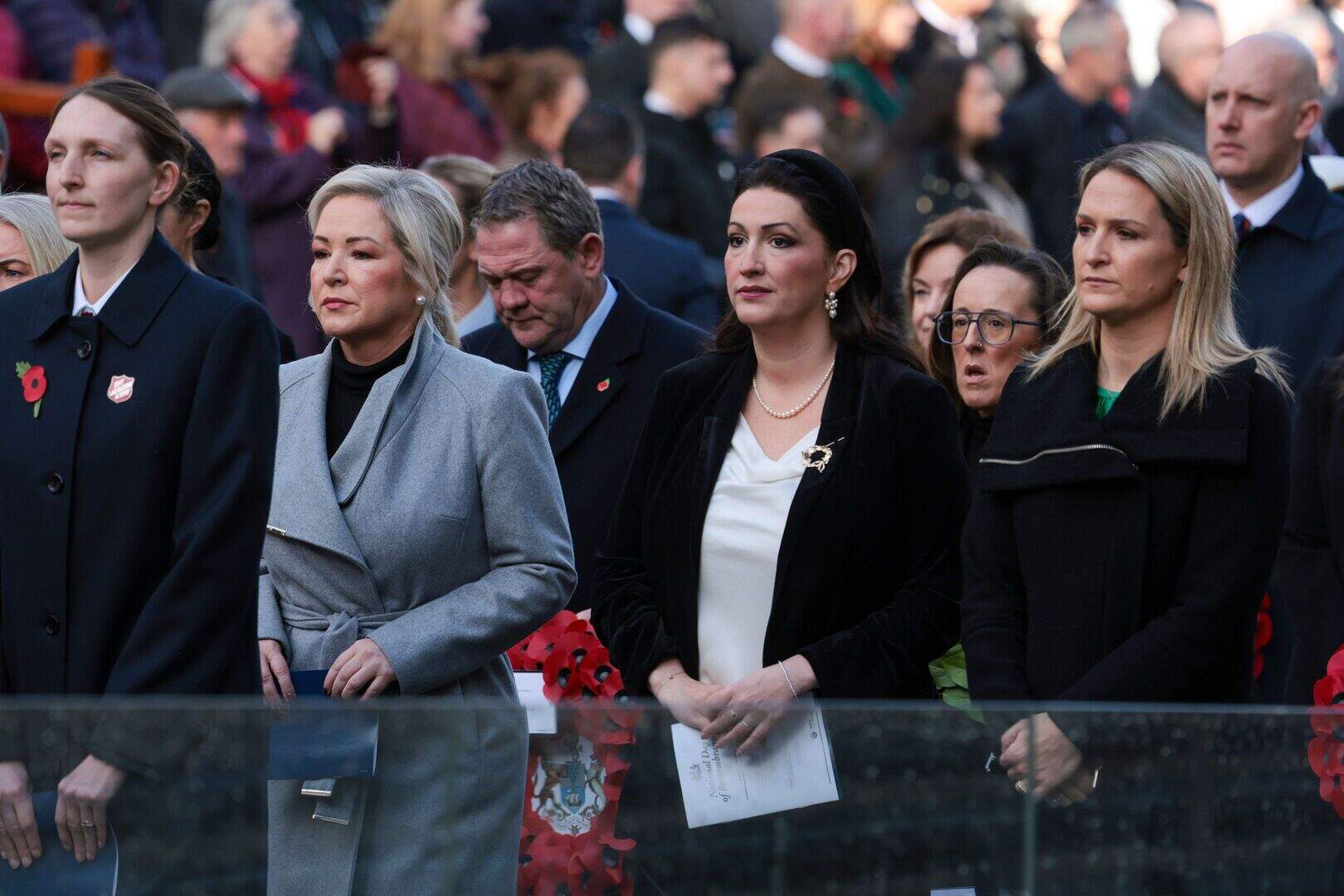 Michelle O’Neill lays wreath to mark Remembrance Sunday at Belfast City ...