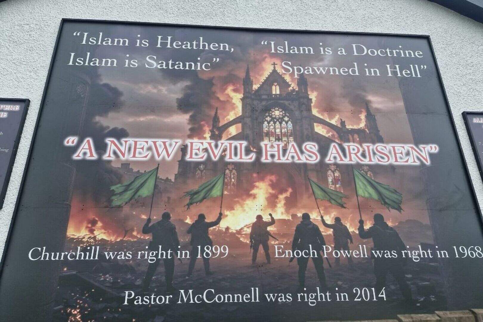 Police treat anti-Islam mural in Newtownabbey as hate incident ...