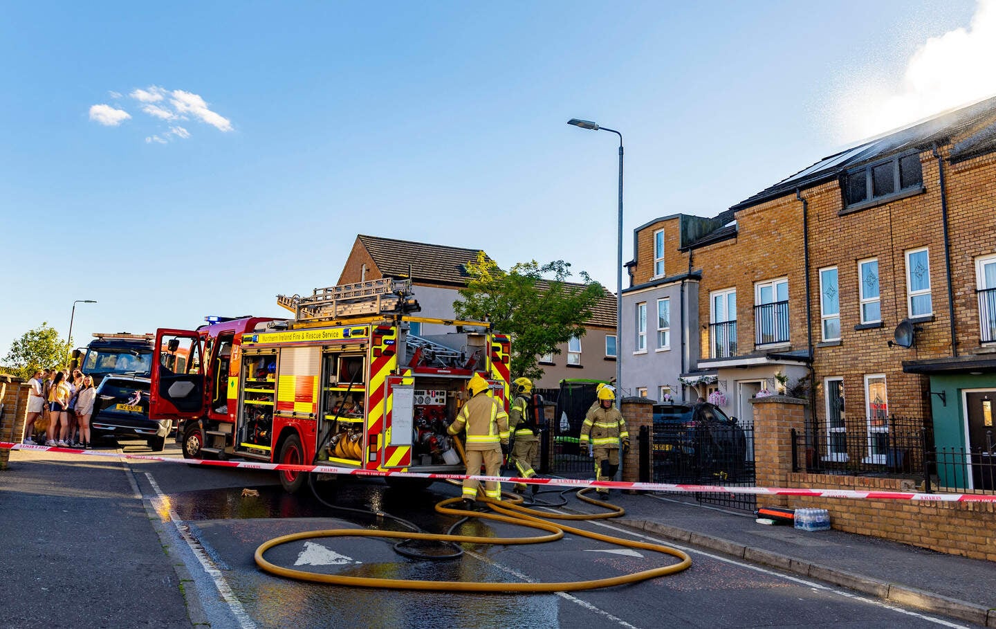 North Belfast: Firefighters tackle house blaze on Elimgrove Street ...