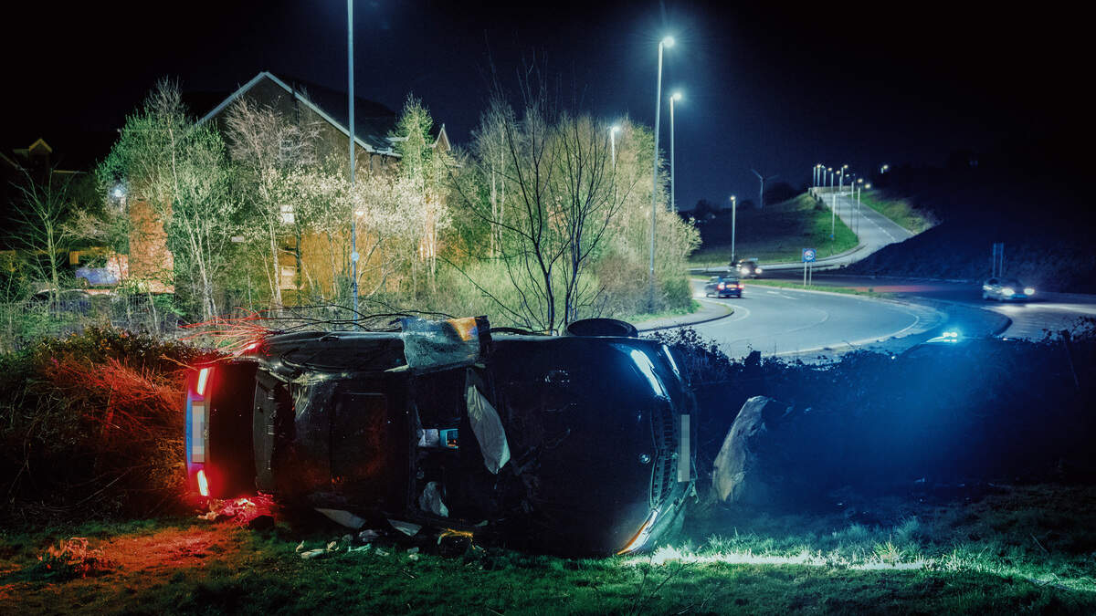 Upper Springfield Road: Two injured after BMW flips over embankment in ...