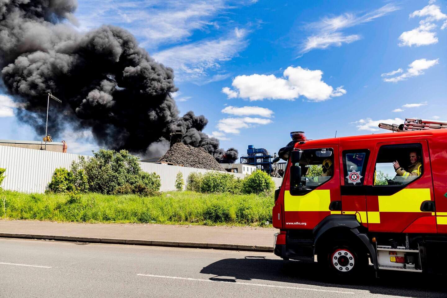Belfast fire: Blaze in scrap metal yard in Titanic Quarter | Belfast ...