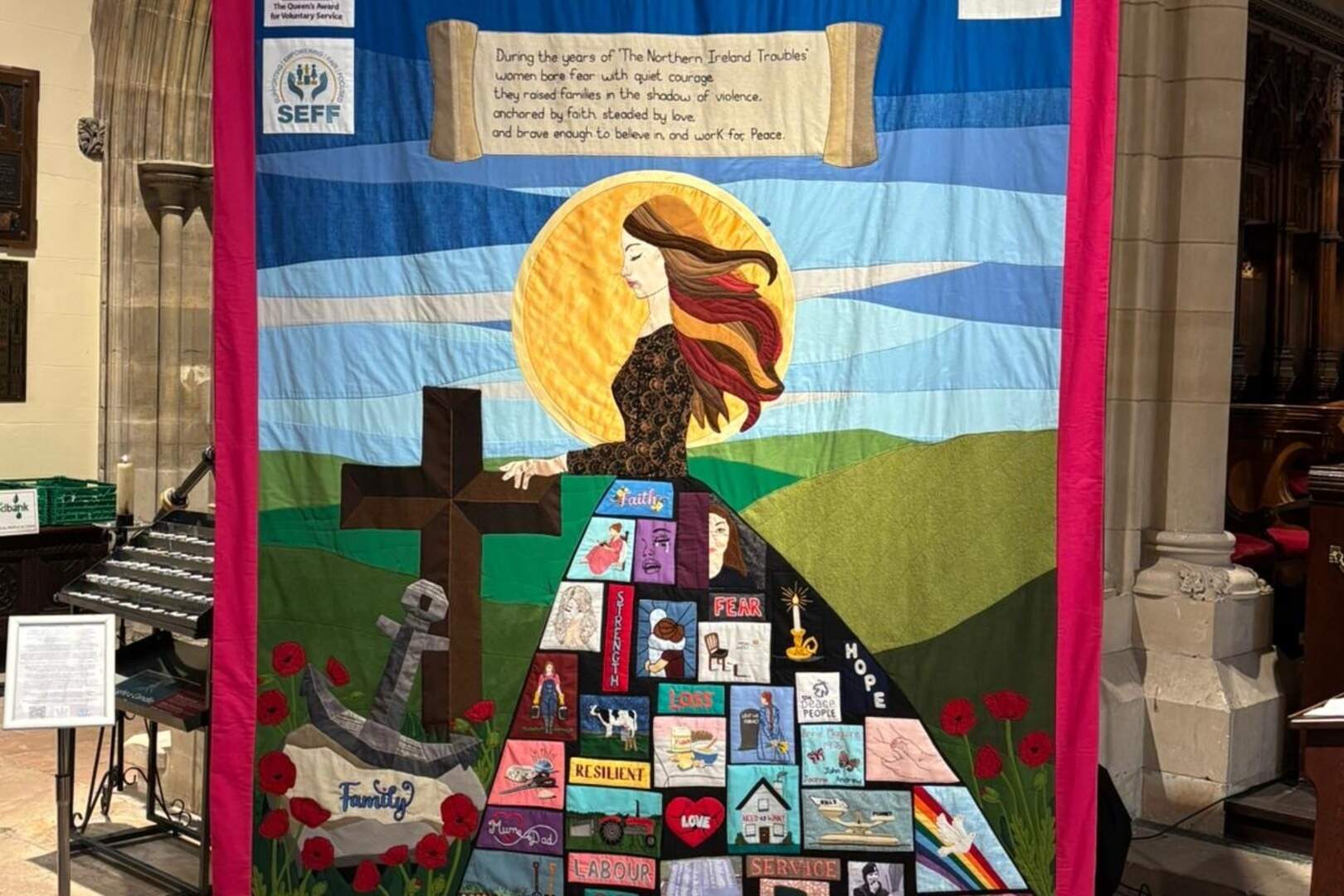 Tapestry honouring women’s role in the Troubles goes on display in ...