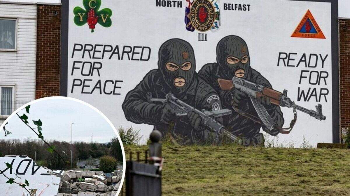 Mount Vernon, north Belfast: Infamous UVF mural featuring 'Prepared for ...
