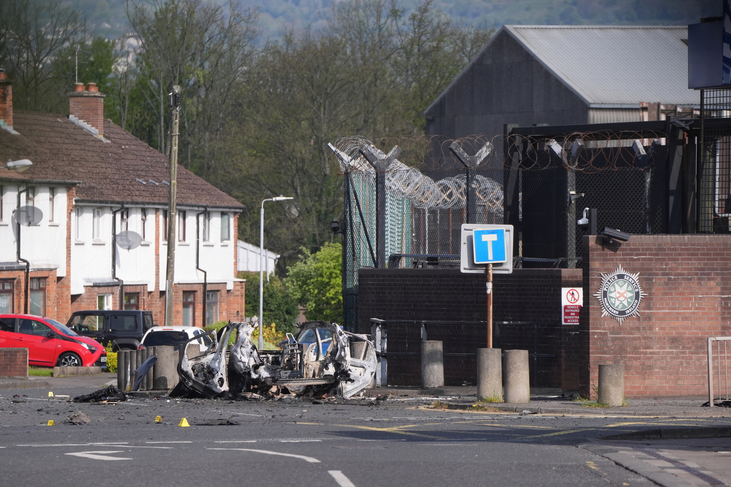 Man charged over car bomb attack outside Dunmurry police station ...