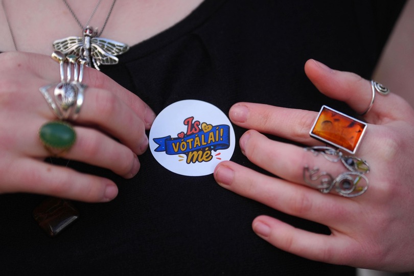 ‘I’m a voter’ stickers handed out in two by-elections | Belfast Telegraph