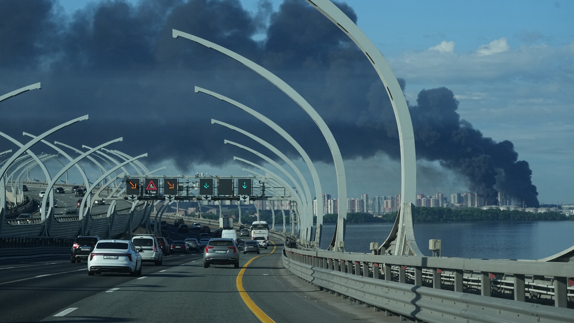 Ukrainian drones set fire to St Petersburg oil terminal ahead of Putin ...