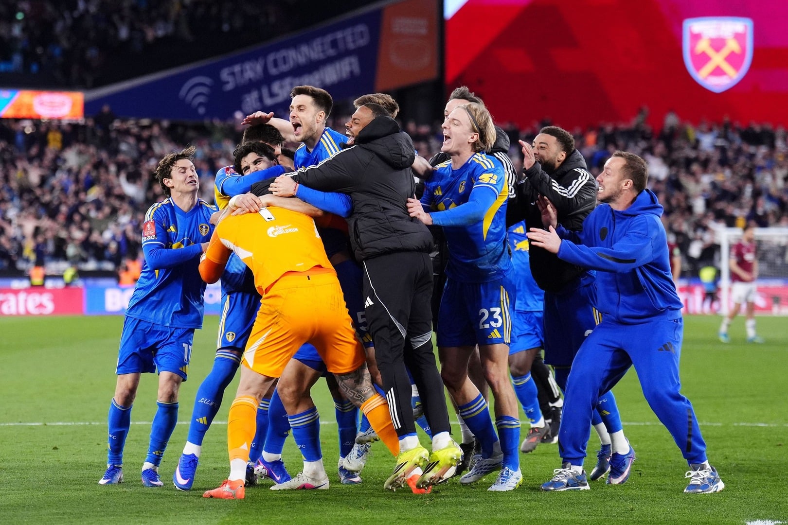 Leeds win shootout to seal semi-final spot after last-gasp West Ham ...